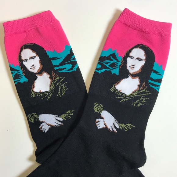 Accessories | Mona Lisa Pink Unisex Crew Socks By Da Vinci | Poshmark